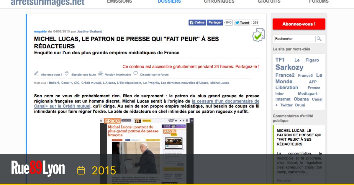 Michel Lucas, patron de presse autoritaire et censeur